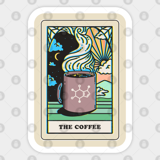 Tarot Cup Of Coffee Tarot Card Sticker Teepublic